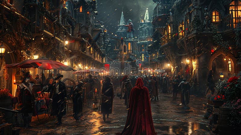 A Gothic-themed Pride Celebration with People in Dark and Colorful ...