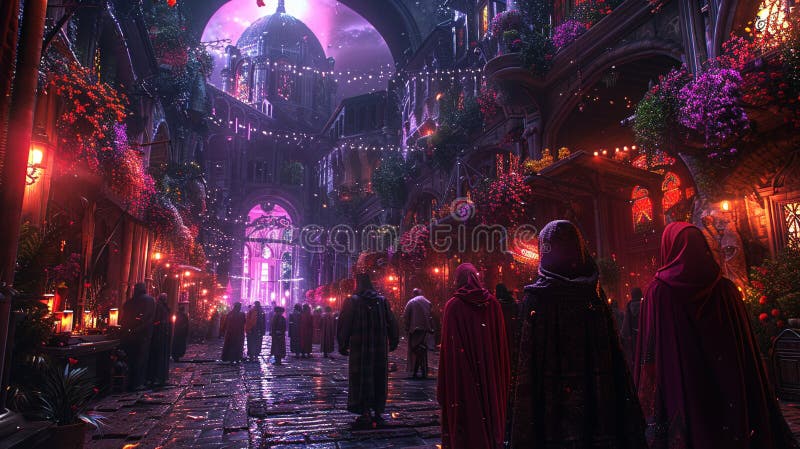 A Gothic-themed Pride Celebration with People in Dark and Colorful ...