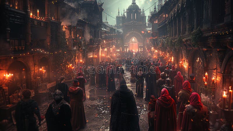 A Gothic-themed Pride Celebration with People in Dark and Colorful ...