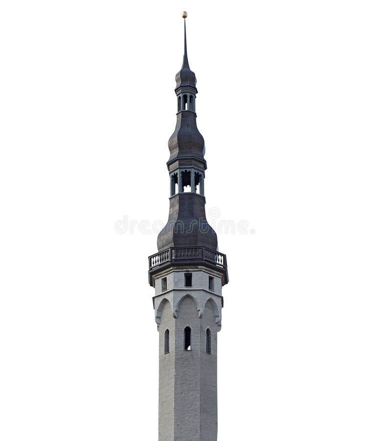 Gothic town hall isolated stock photo. Image of closeup - 308548524