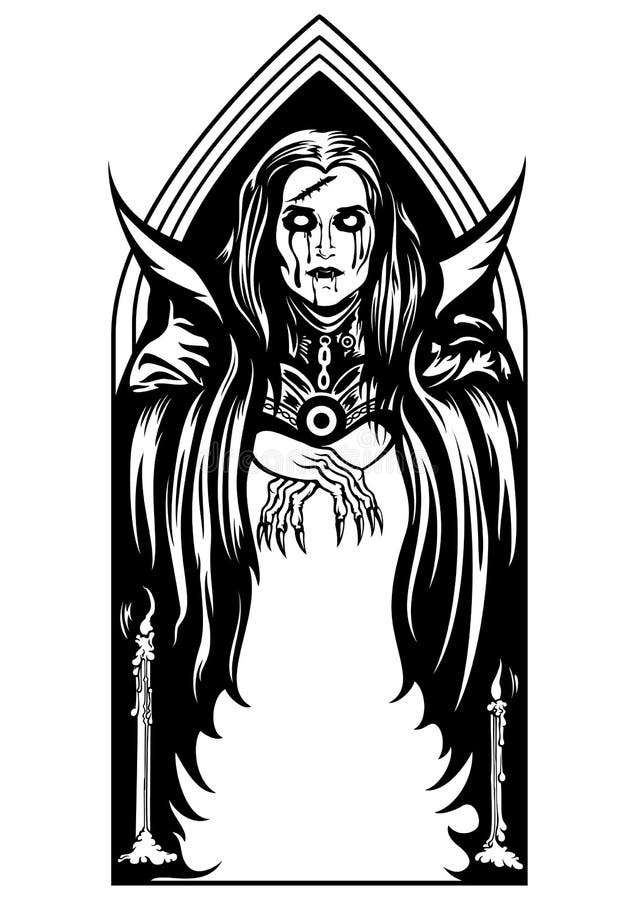 Gothic Vampire Arch or a Frame Stock Illustration - Illustration of ...