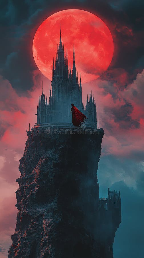 Gothic Vampire Castle: an Ancient Gothic Castle Perched on a Cliff ...