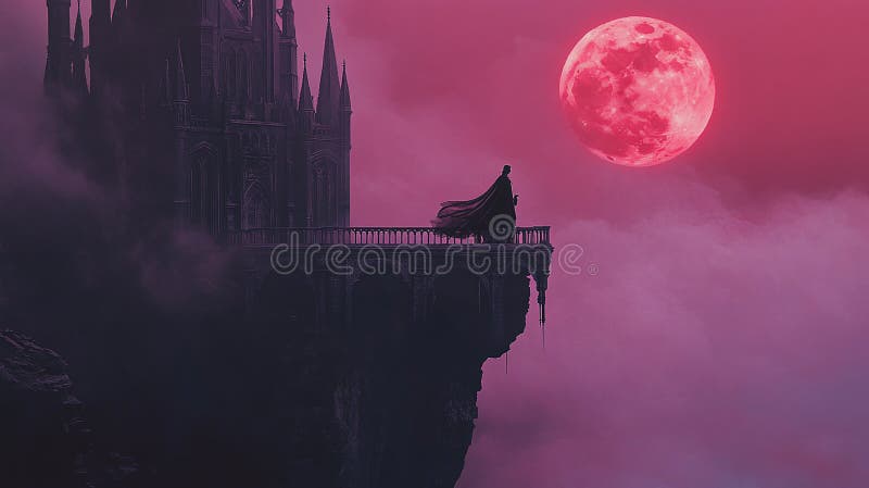 Gothic Vampire Castle: an Ancient Gothic Castle Perched on a Cliff ...