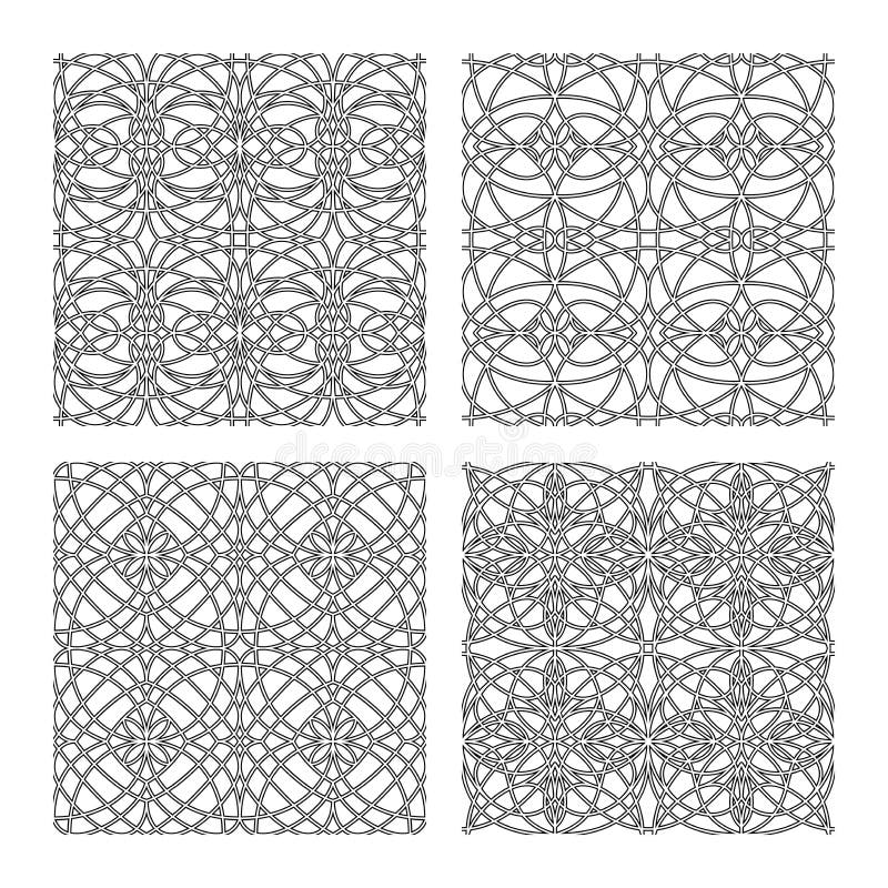 Gothic Rosette Seamless Pattern. Stock Vector - Illustration of ...