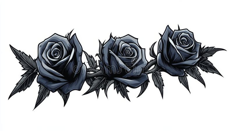 Gothic Vine Elements Featuring Sharp Thorns and Silver Metal Rose Vines ...