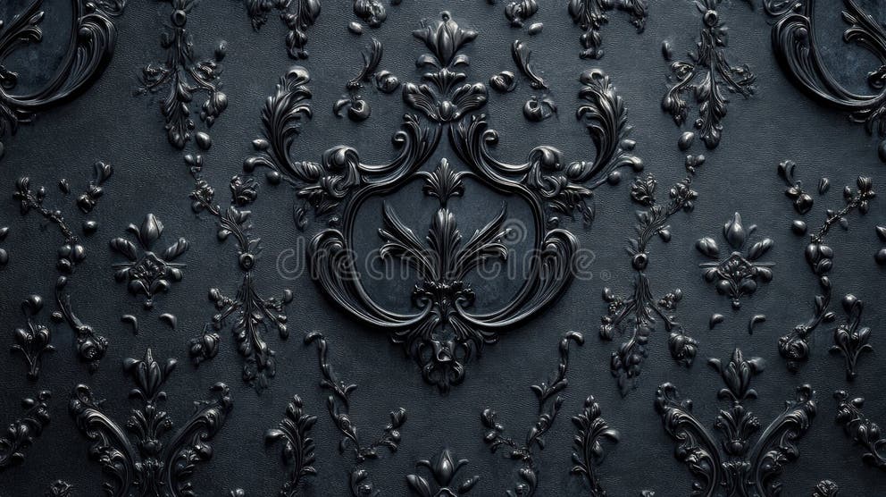 Gothic Wallpaper, Patterned Wallpaper in Dark Gothic Style with ...