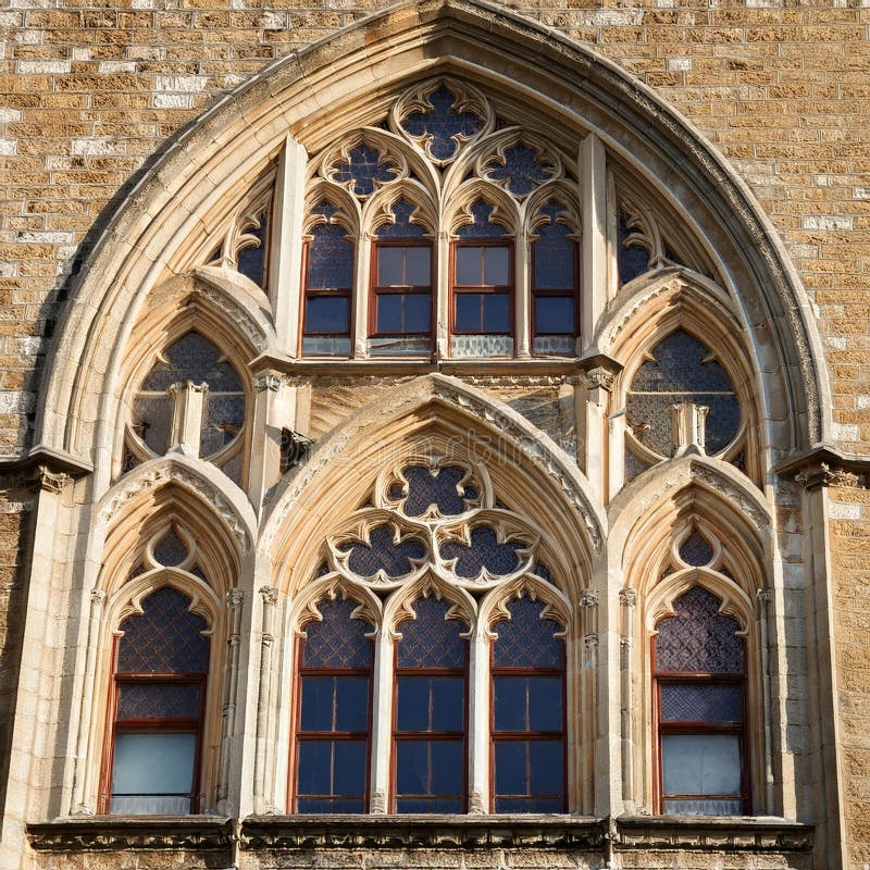 Gothic Window, AI Generated Stock Illustration - Illustration of ...