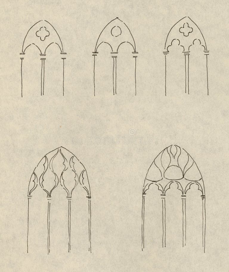 Gothic Windows Drawing Stock Illustrations – 1,572 Gothic Windows ...