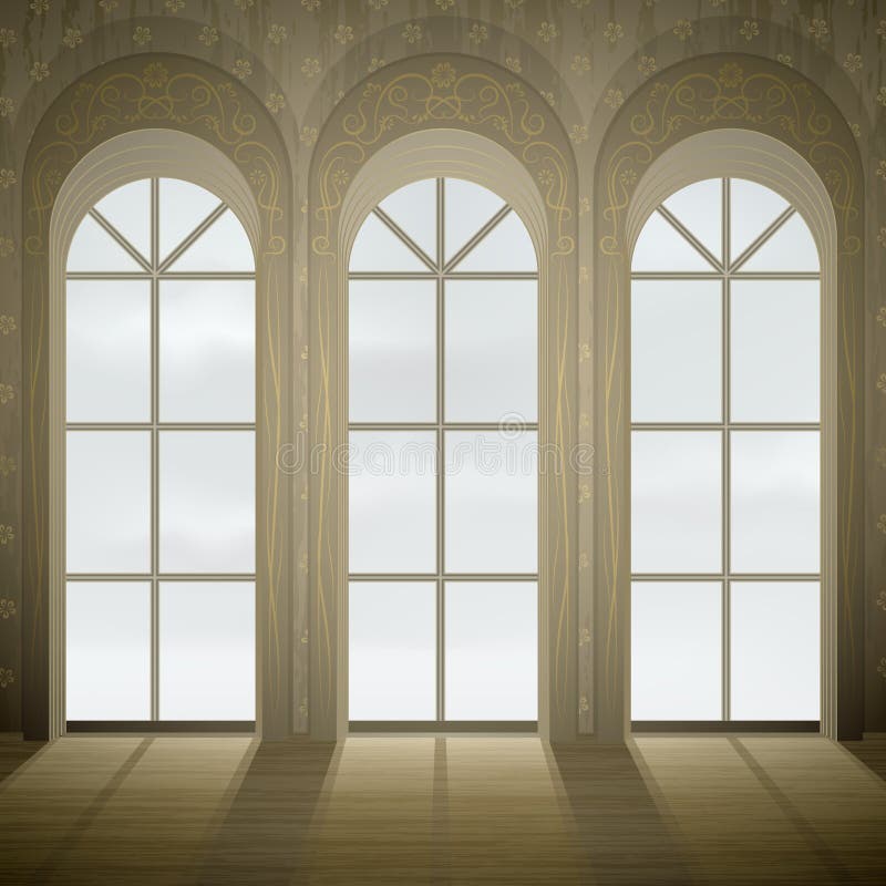 Gothic windows stock vector. Illustration of transparent - 15195591