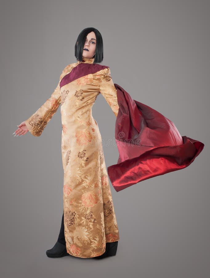 Gothic Woman with Chinese Nails Stock Photo - Image of girl, beautiful ...