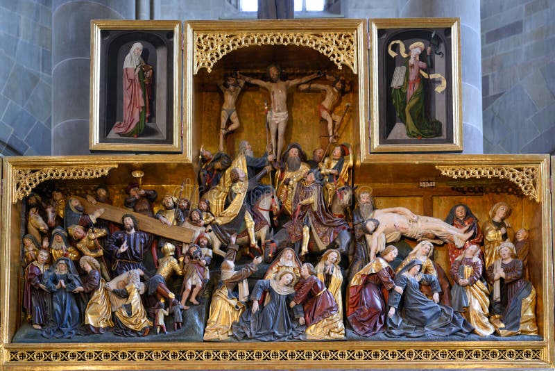 Altarpiece, Winged Altar of Saint Michael Church Schwabisch-Hall ...