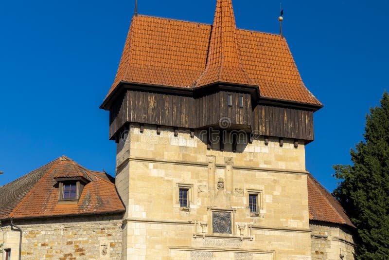Gothic Zatec Gate and Medieval Fortification in Louny, Czech Republic ...