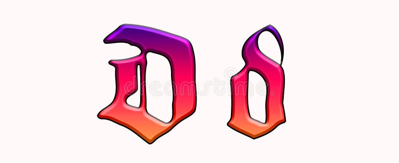 Gothicus Gradient Sans Serif Alphabet Letters Calligraphy Letter ...