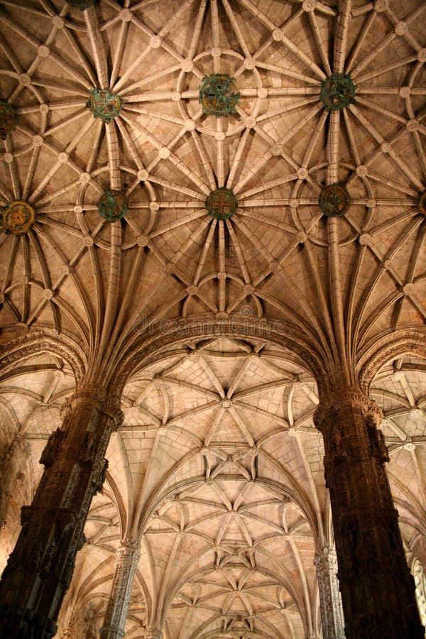 Gotiskt valv arkivfoto. Bild av kloster, portugal, lopp - 582478