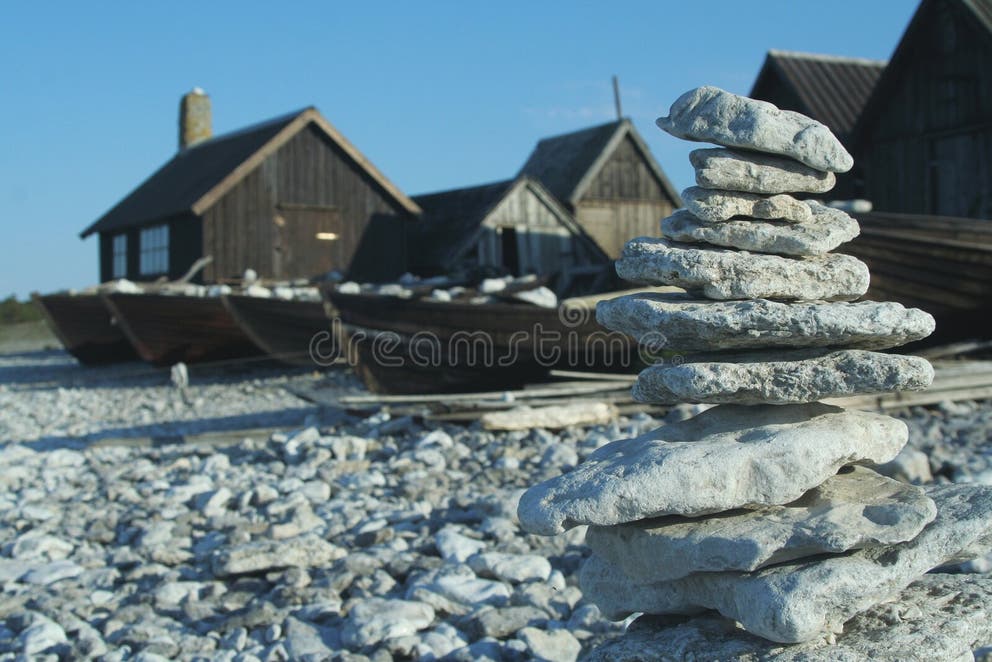Gotland - rocks stock photo. Image of roofs, stones, gotland - 4740802
