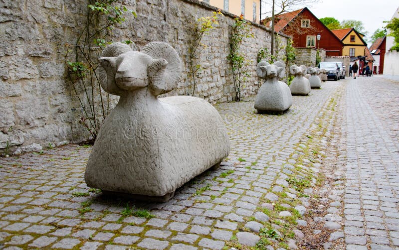Gotland stock photo. Image of stones, monument, sheep - 72138352