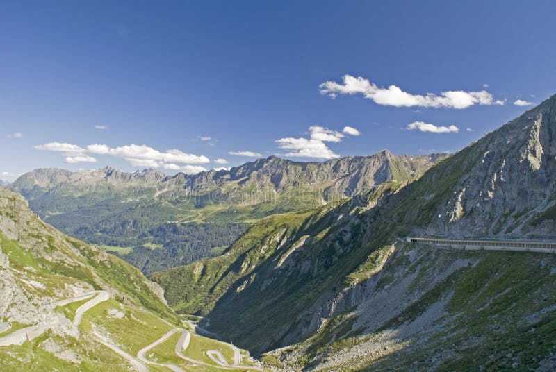 Gotthard pass street stock photo. Image of serpentine - 28709614