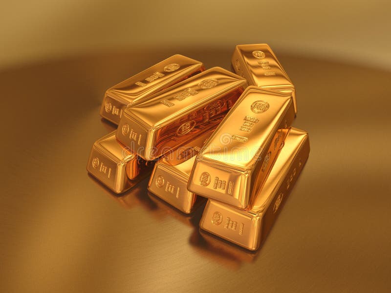 Goud stock illustratie. Illustration of goud, geld, zuiger - 25692687