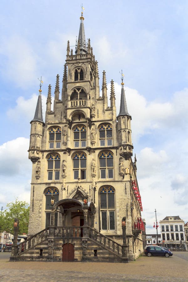 Gouda City Hall stock photo. Image of artificial, baroque - 41281684