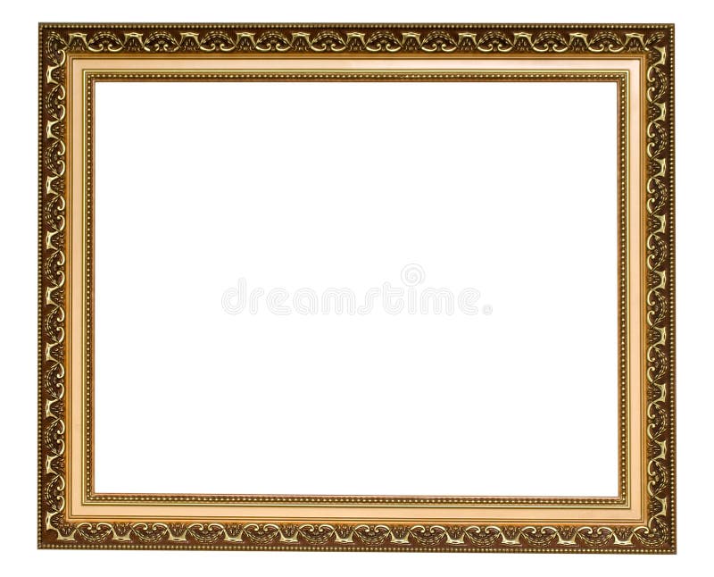 Gouden antiek frame stock afbeelding. Image of versiering - 27429435