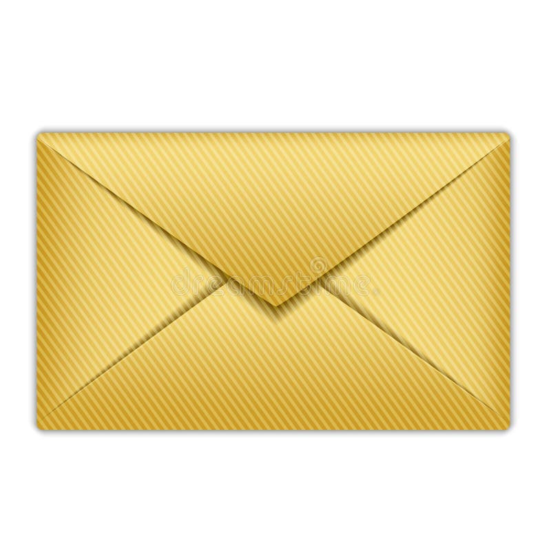 Gouden envelop vector illustratie. Illustration of envelop - 26321298