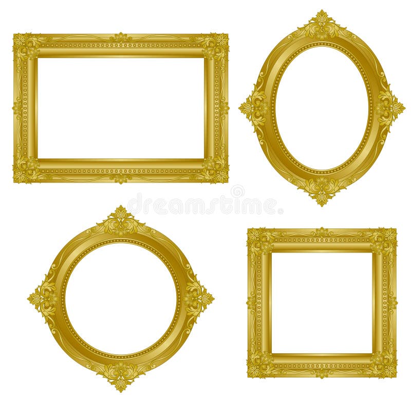 Gouden frame vector illustratie. Illustration of binnenlands - 16184509