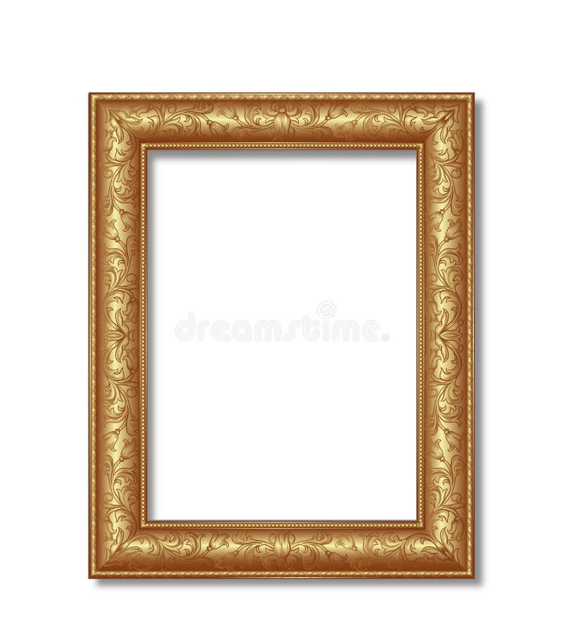 Gouden Omlijsting, A4 Grootte, Vector Illustratie - Illustration of ...