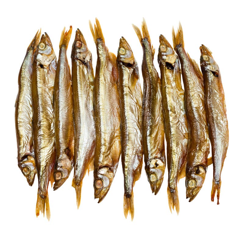 Gerookte Sprot Op Een Donkere Achtergrond Voeding Met Lege Ruimte Voor ...