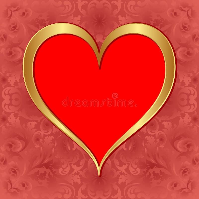 Gouden hart vector illustratie. Illustration of illustratie - 28676159