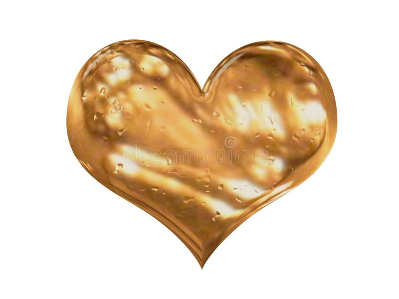 Gouden hart stock illustratie. Illustration of huwelijk - 3667116