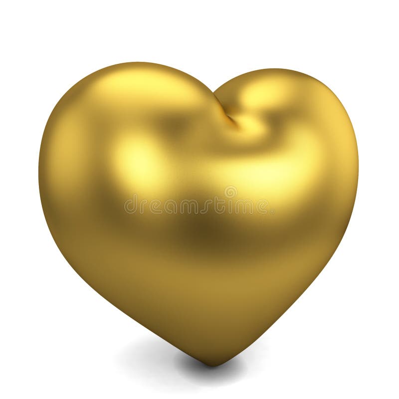 Gouden hart stock illustratie. Illustration of stommeling - 5026209