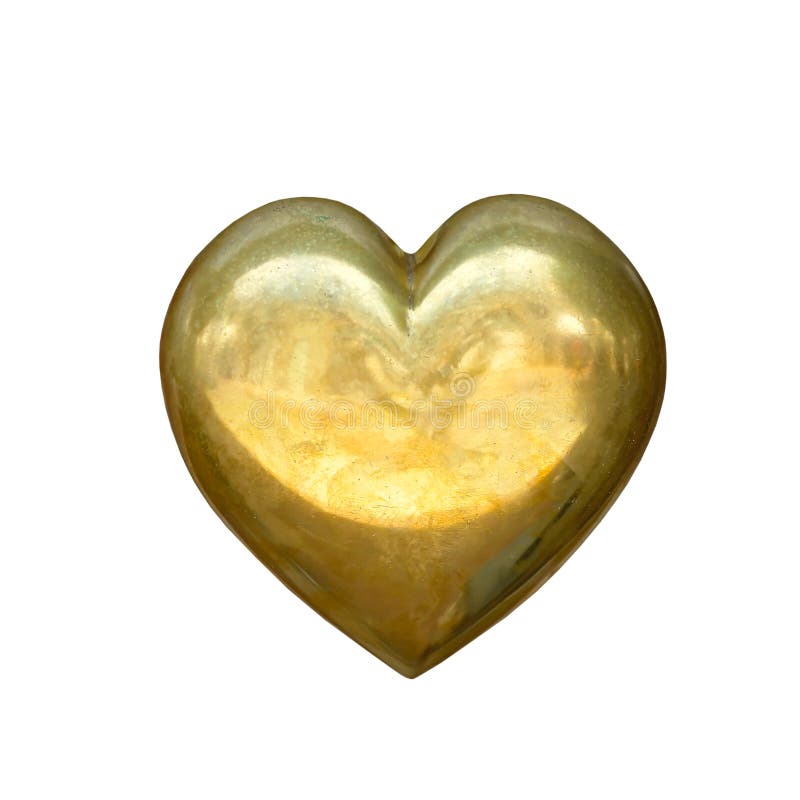 Gouden Hart stock afbeelding. Image of liefde, geïsoleerd - 74078655