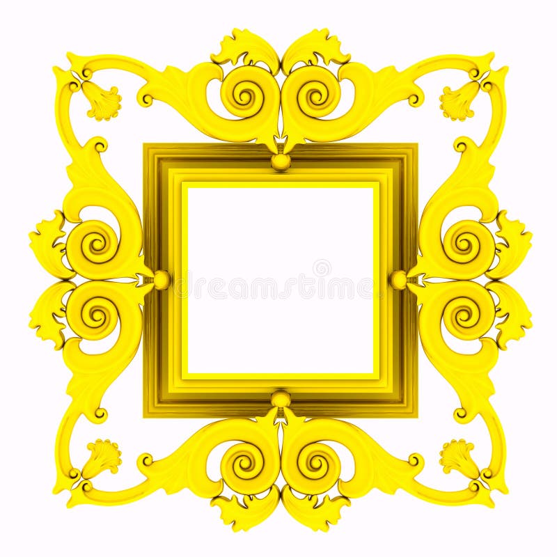 Gouden kader stock illustratie. Illustration of gipspleister - 18431629