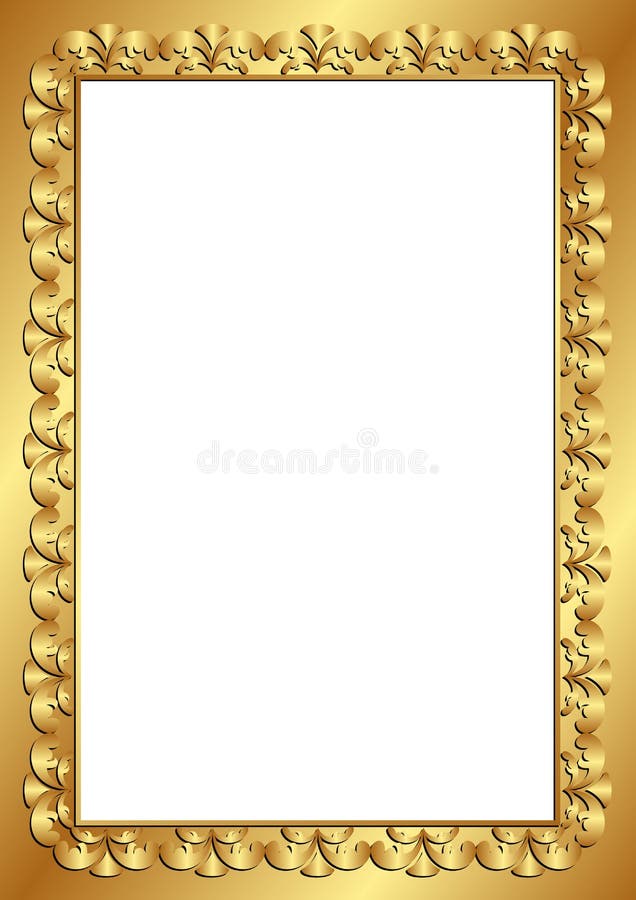 Gouden kader vector illustratie. Illustration of illustratie - 35241359