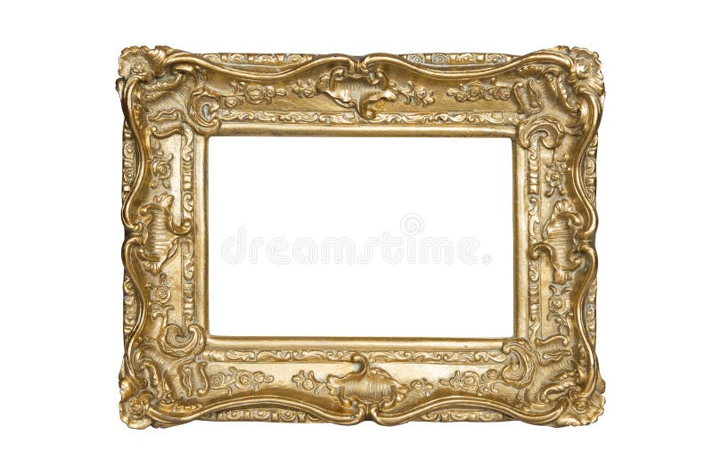 Gouden kader stock afbeelding. Image of horizontaal, ontwerp - 36747767