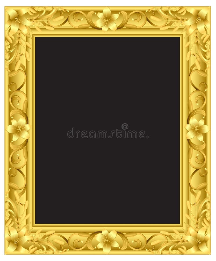 Gouden Lijst Van Vectorafbeeldingen Vector Illustratie - Illustration ...