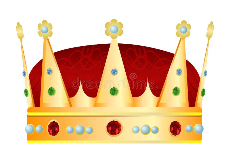 Gouden koninklijke kroon vector illustratie. Illustration of leiding ...