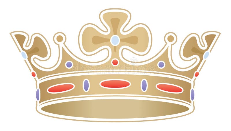 Gouden kroon/illustratie vector illustratie. Illustration of teken ...