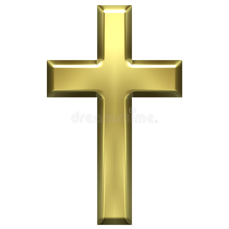 Gouden Kruis stock illustratie. Illustration of kruis - 2690664