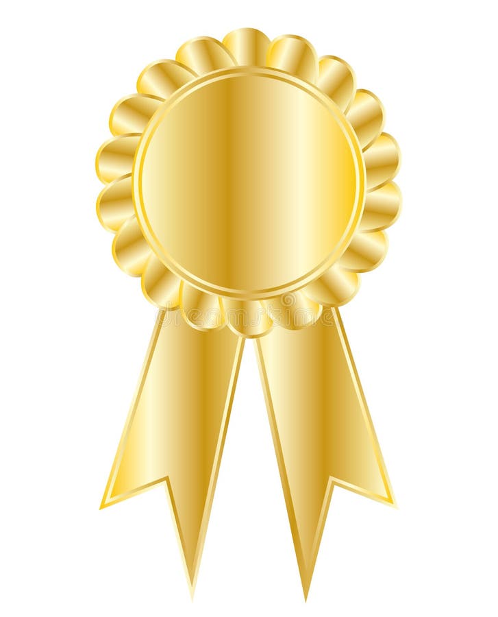 Gouden medaille vector illustratie. Illustratie bestaande uit ...