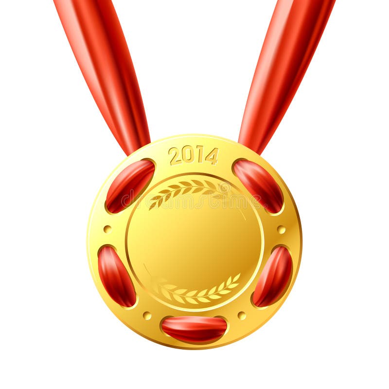 Gouden medaille. Vector. vector illustratie. Illustration of ...