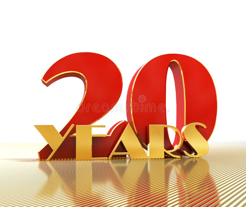 Gouden Nummer Twintig Nummer 20 En Het Woord Stock Illustratie ...