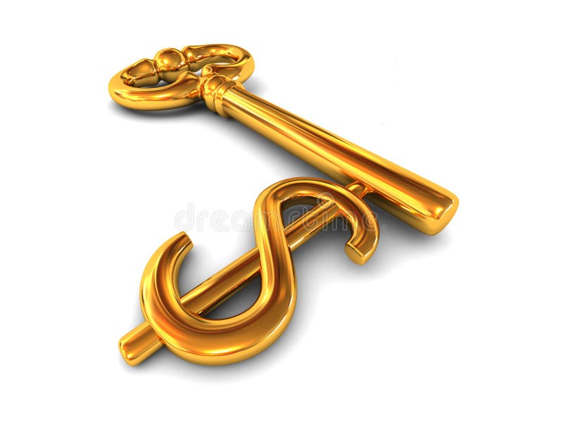 Gouden sleutel stock illustratie. Illustration of symbool - 11991645