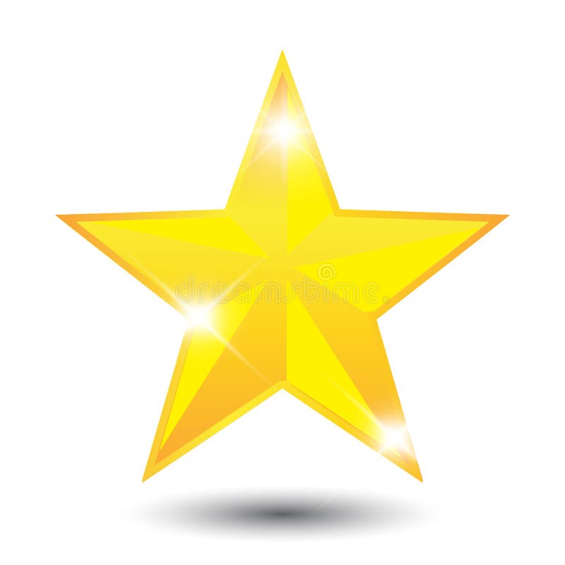 Gouden Ster vector illustratie. Illustration of schatting - 35319024