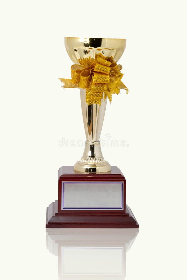 Gouden trofee stock foto. Image of goud, vier, achtergrond - 15862816
