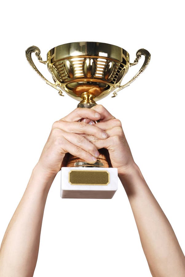 Gouden trofee stock afbeelding. Image of bedrijf, mensen - 26934207