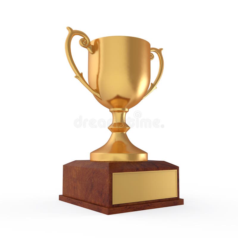 Gouden Trofee stock illustratie. Illustration of voetstuk - 36935106