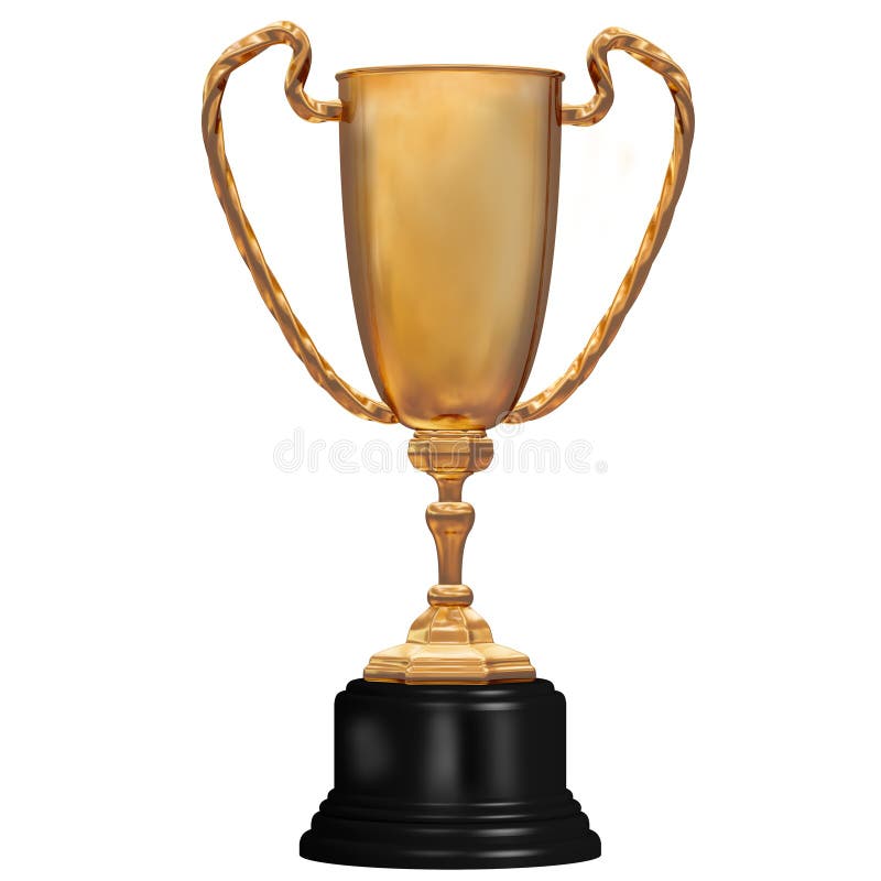 Gouden Trofee Voor Eerste Plaats Stock Illustratie - Illustration of ...