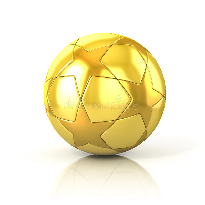 Gouden Voetbal - Voetbalbal Met Sterpatroon Op Wit Stock Illustratie ... Gouden Voetbal - Voetbalbal Met Sterpatroon Op Wit Stock Illustratie ...