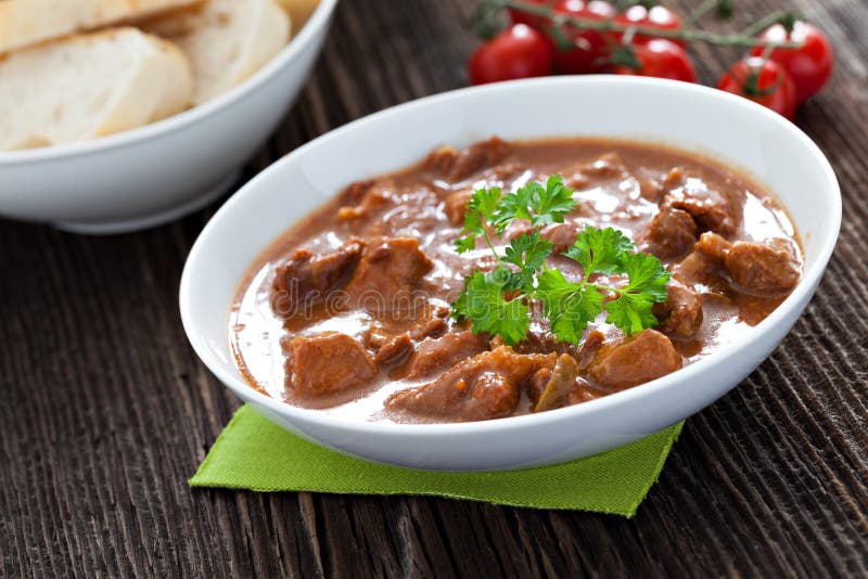 Goulash stock image. Image of pork, ragout, soup, dinner - 30585045